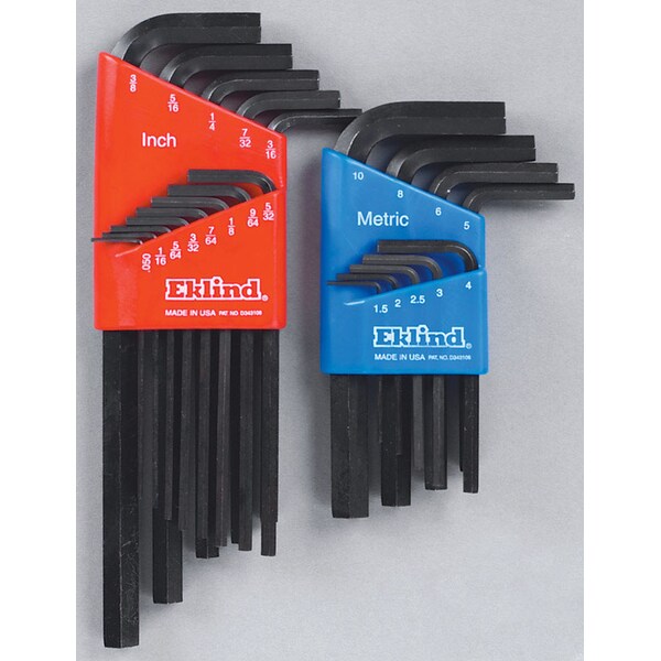 Eklind 22 Piece Metric/SAE Hex Key Set, 10022 10022 | Zoro