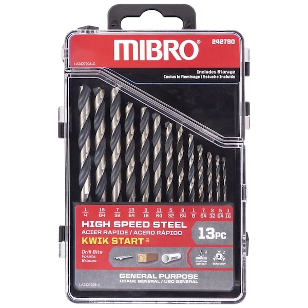 Mibro DRILL BIT SET HSS 13PC 242790 | Zoro