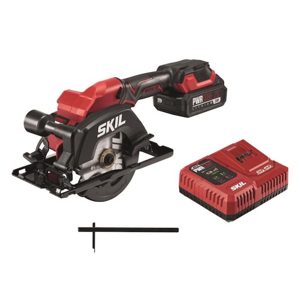Skil SKIL 20V 4-1/2 in. Cordless Brushless Circular Saw Kit (Battery ...