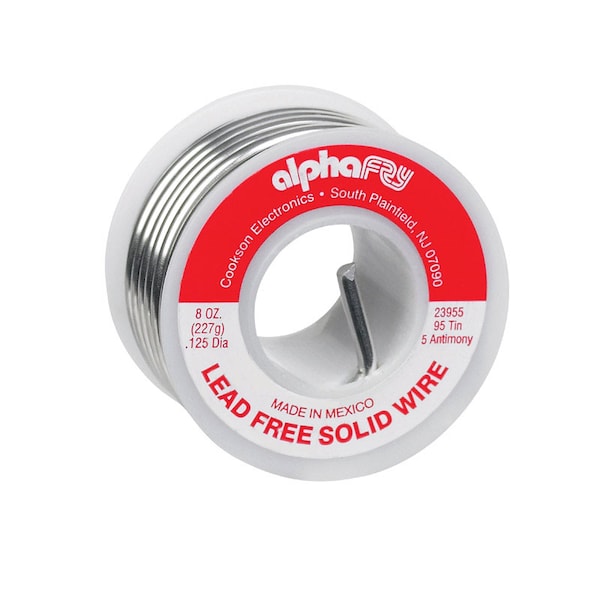 Alpha Fry Alpha Fry 8 oz Lead-Free Solid Wire Solder 0.125 in. D Tin ...