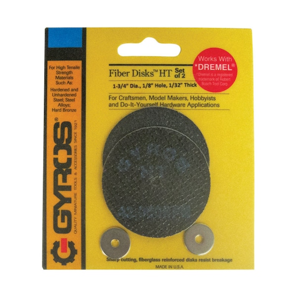 Gyros Gyros Tools Fiber Disks HT 1-3/4 in. D X 1/8 in. Fiberglass High ...