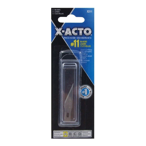 X-Acto X-Acto Carbon Steel Light Duty No 11 Replacement Blade 5 pk X211 ...