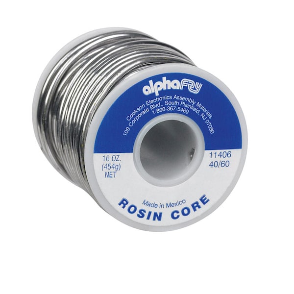 Alpha Fry Alpha Fry 16 oz Rosin Core Solder Wire 0.09 in. D Tin/Lead 40 ...