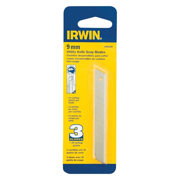 Irwin SNAP BLADES 9MM 3PK 2086300 | Zoro