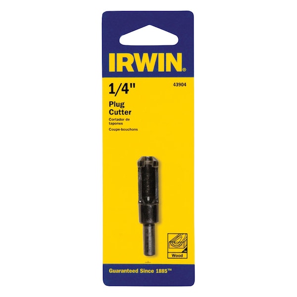 Irwin 1/4 in. X 2 in. L High Carbon Steel Plug Cutter Round Shank 1 pc ...