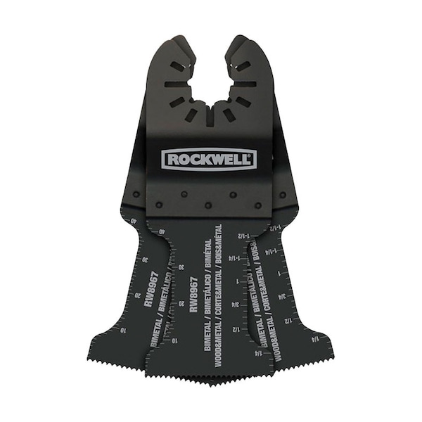 Positec Rockwell 1-3/8 in. L Bi-Metal Plunge Cut Oscillating Blade 3 pk ...