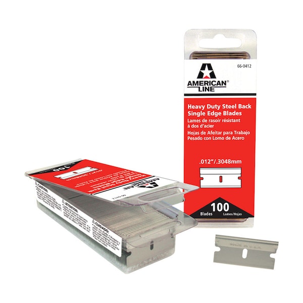 American Line RAZOR BLADE HD .12X1.5"" 100PK 66-0412-0000 | Zoro