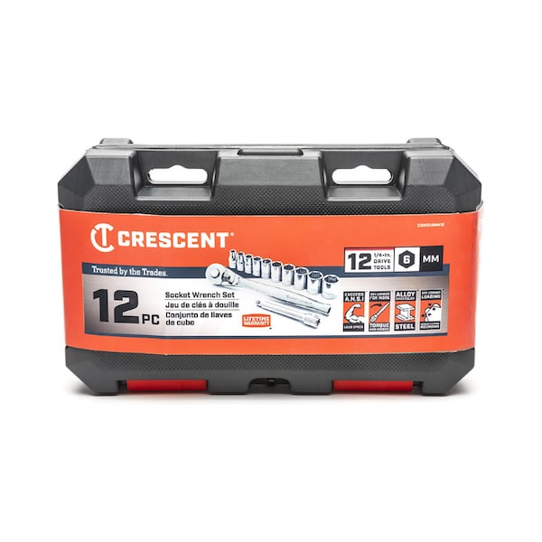 Crescent Crescent 1/4 in. drive Metric 6 Point Mechanic's Tool Set 12 ...