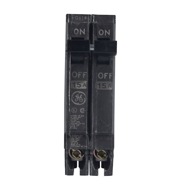 GE CURRENT 15A, 2 pole Circuit Breaker, THQP, 120/240V AC, - THQP215
