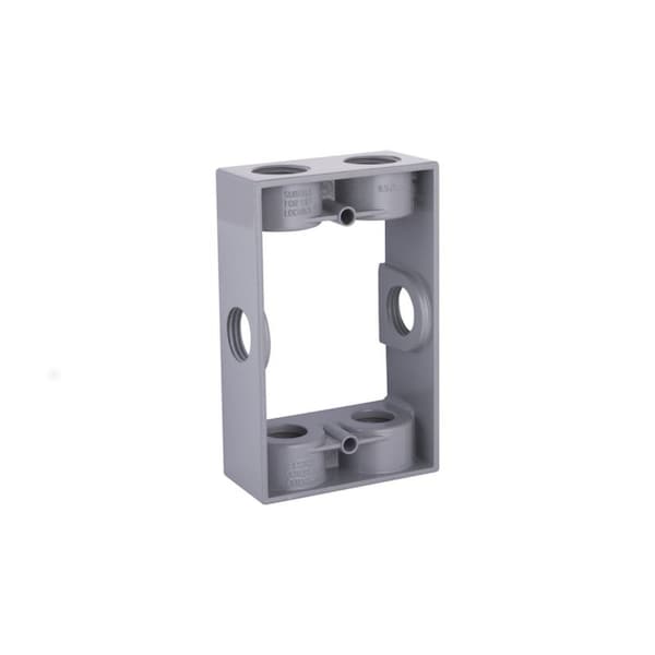 Hubbell Electrical Box Hardware, 1 Gang, Aluminum, Outlet Box Type 5400 ...