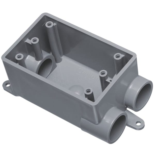 Carlon OUTLT BOX PVC 1G 18CU IN E979EFN-CTN | Zoro