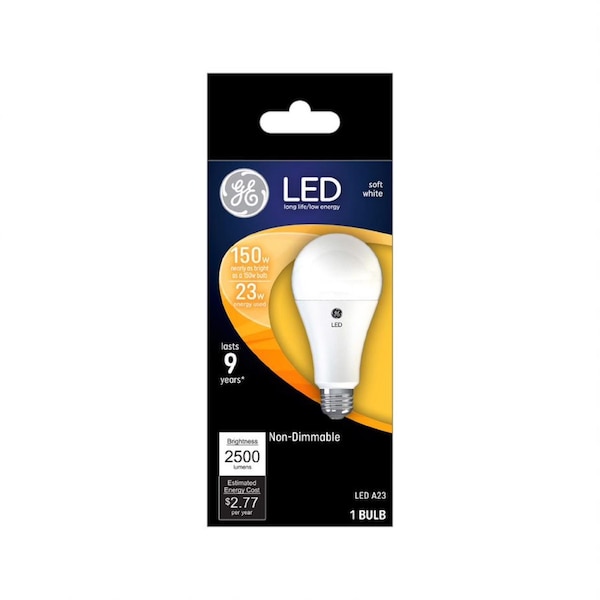 Current GE A23 E26 (Medium) LED Bulb Soft White 150 Watt Equivalence 1 ...