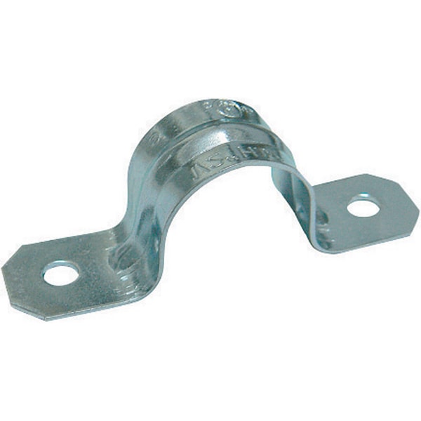 Gampak Two Hole Strap, Conduit; EMT Use, Steel 49823 | Zoro
