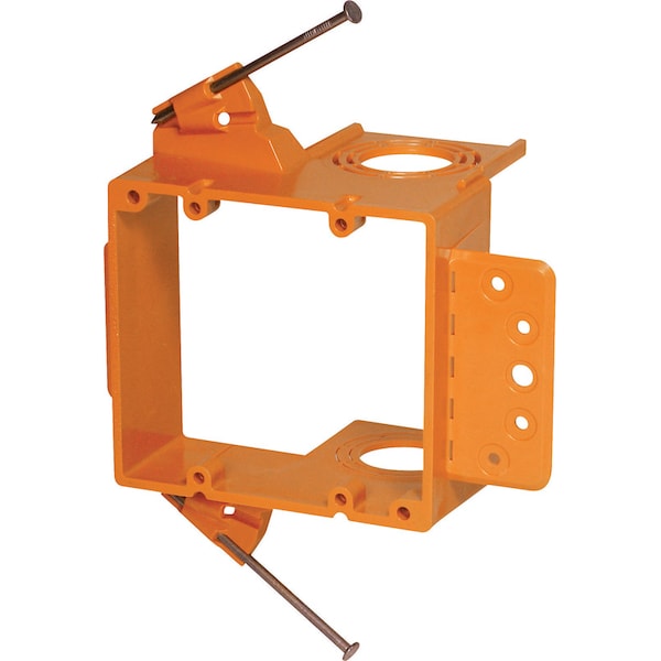 Carlon Rectangle PVC 2 gang Low Voltage Mounting Bracket Orange SC200AR ...