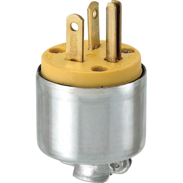 Leviton Straight Blade Plug, 5-20P, 20 A, 125V AC, 2 Pole, Screw ...