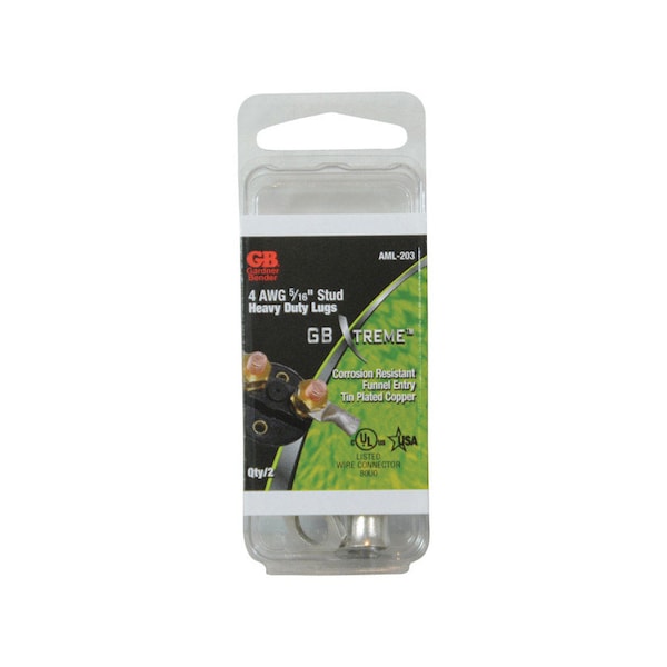Gardner Bender Xtreme 4 Ga. Insulated Wire Electrical Lug Silver 2 pk ...