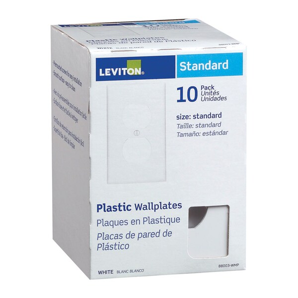 Leviton White 1 gang Thermoset Plastic Duplex Wall Plate 10 pc 88003 ...