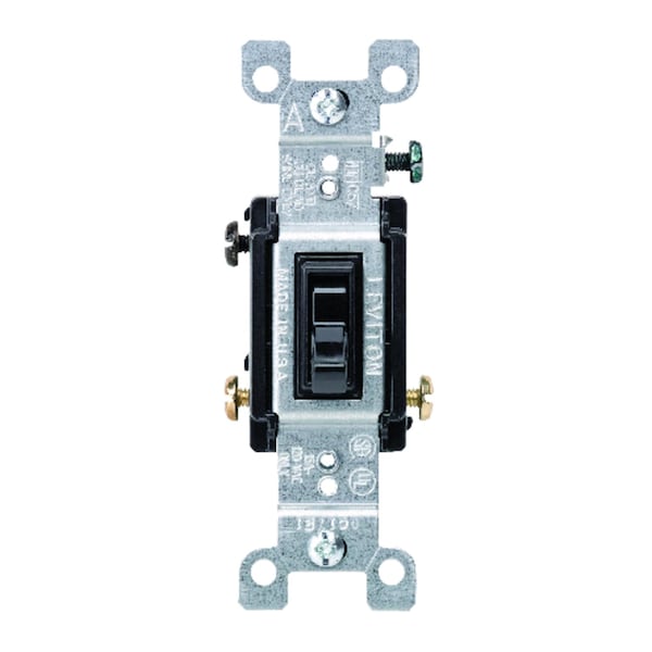 Leviton Leviton 15 amps Three Pole 3-Way Toggle AC Quiet Switch Black 1 ...