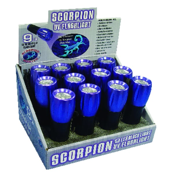 Scorpion Master Scorpion 9 LED 54 lm Black/Purple LED UV Flashlight AAA ...