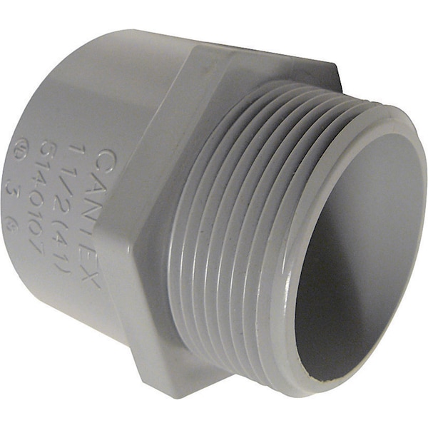 Cantex 1 in. D PVC Male Adapter For PVC 1 pk 5140105C | Zoro