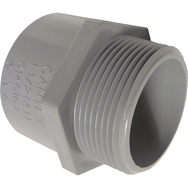 Cantex Conduit Fitting Adapter, PVC, Plain 5140106C | Zoro