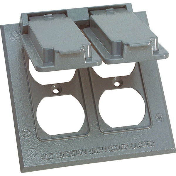 Sigma Engineered Solutions Electrical Box Cover, 2 Gangs, Metal Die ...