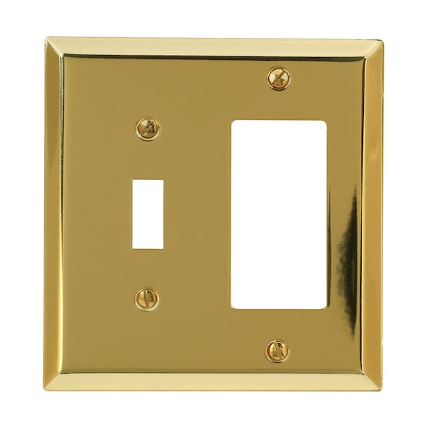 Amerelle Century Polished Brass 2 gang Stamped Steel Decorator/Toggle ...