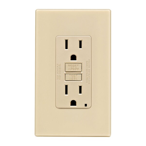 Leviton Leviton SmartlockPro 15 amps 125 V Duplex Ivory GFCI Outlet 5 ...