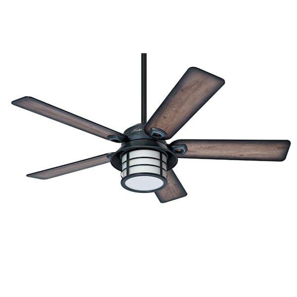 Hunter Hunter Key Biscayne 54 in. Weathered Zinc CFL Outdoor Ceiling ...