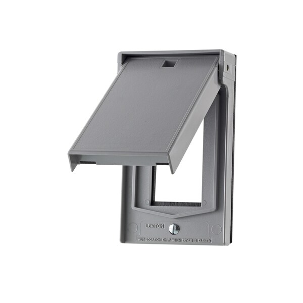 Leviton Electrical Box Cover, 1 Gang, Rectangular, Thermoplastic, GFCI ...