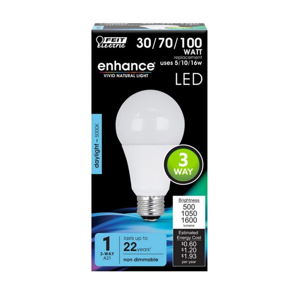 Feit Electric Feit Enhance A19 E26 (Medium) LED Bulb Daylight 30/70/100 ...