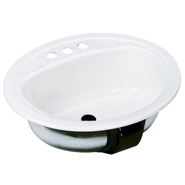 Surfside Bootz Azalea Enameled Steel Bathroom Sink 20 in. W X 6.5 in. D ...