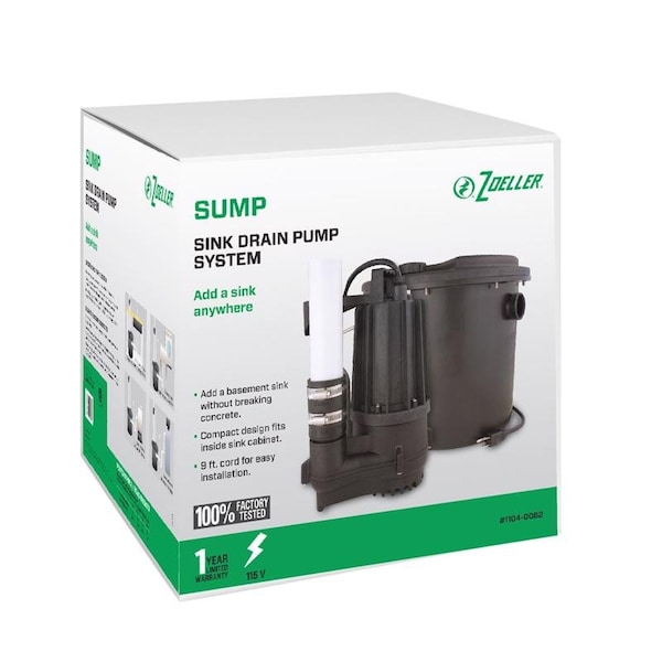 Zoeller Zoeller 1/3 HP 2580 gph Thermoplastic Vertical Float Switch ...