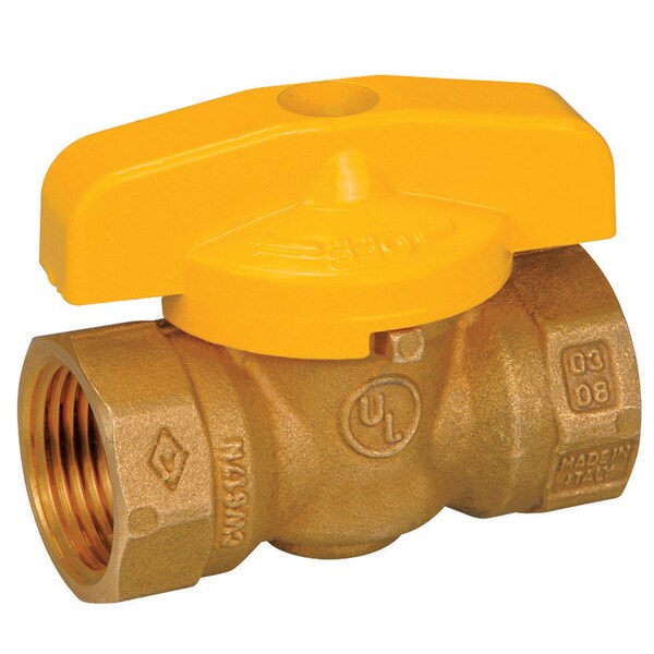 Mueller Industries Homewerks 1/2 in. Brass FIP Ball Valve Safety Lock ...