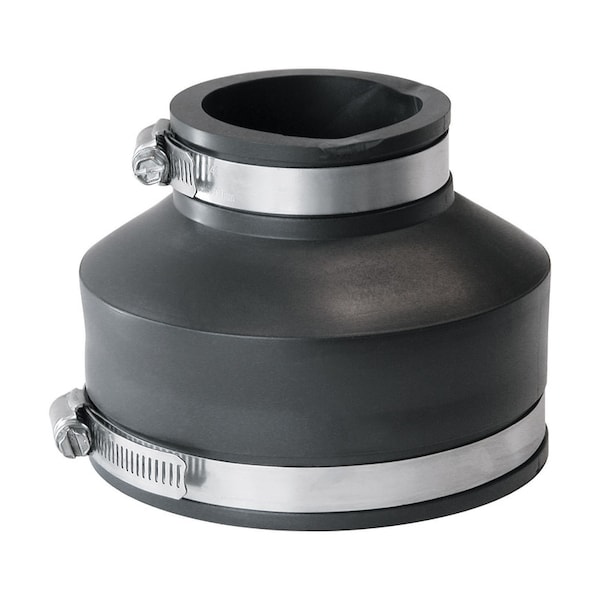 Fernco Schedule 40 4 in. Hub X 2 in. D Hub PVC 5 in. Flexible Coupling ...