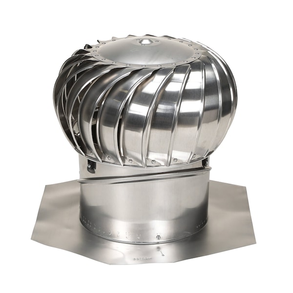 Air Vent Air Hawk 21.3 in. H X 14 in. D Mill Aluminum Turbine and Base ...