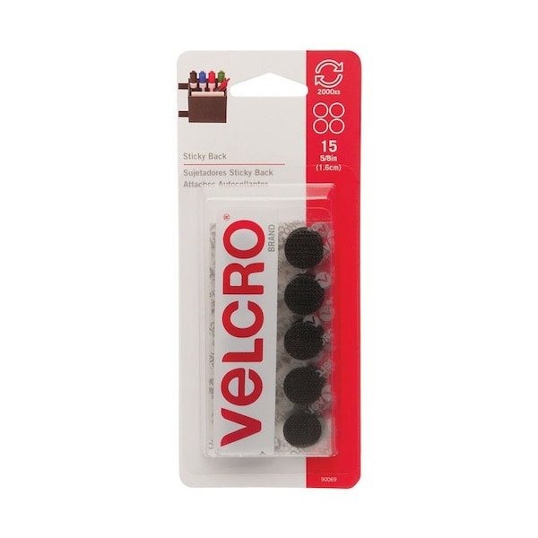 Velcro Brand Sticky Tape, 5/8", Black 90069 | Zoro