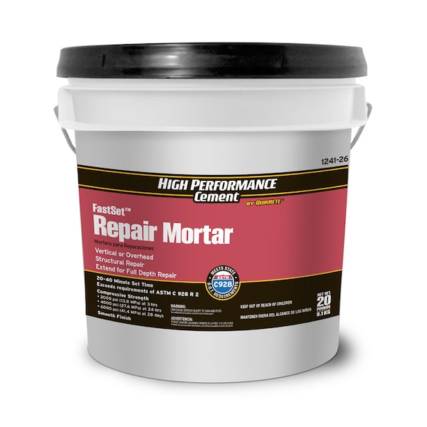 Quikrete FastSet Gray Repair Mortar 20 lb 1241-26 | Zoro