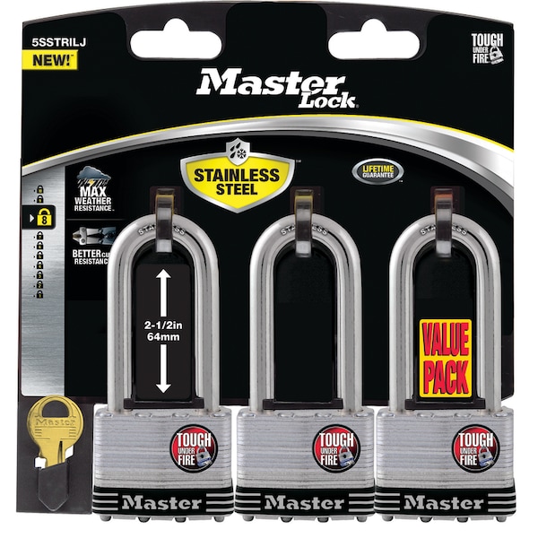 Master Lock 2 in. W Laminated Steel 4-Pin Cylinder Weather-Resistant ...