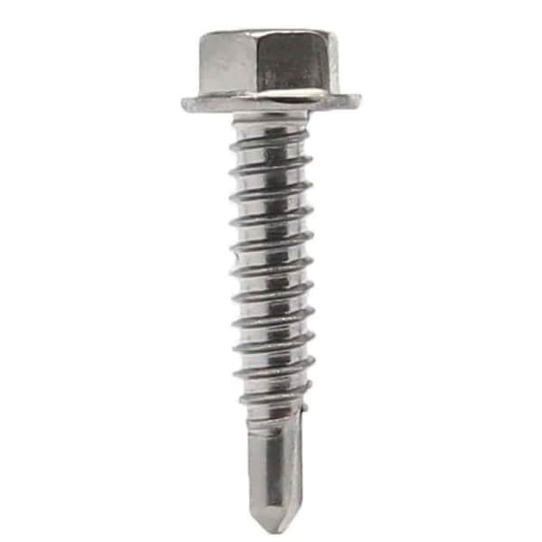 Grip-Rite Sheet Metal Screw, #14 x 1 in, Flange Hex Head, External Hex ...