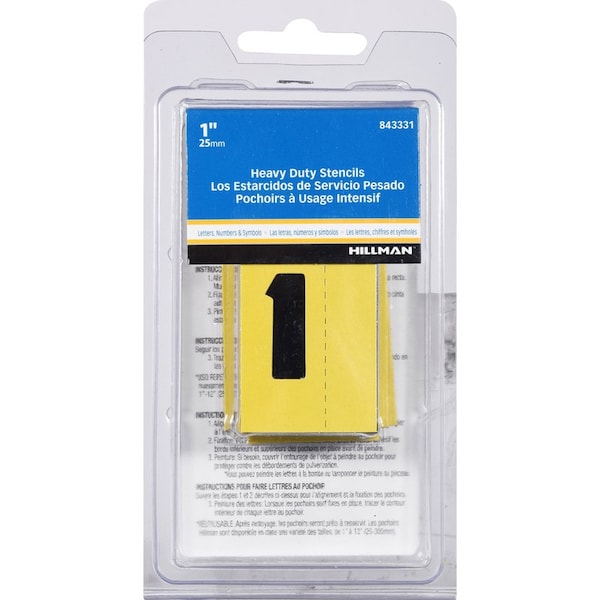 Hillman 1 in. Card Stock Block Letter & Number Stencil Pack 1 Inch ...