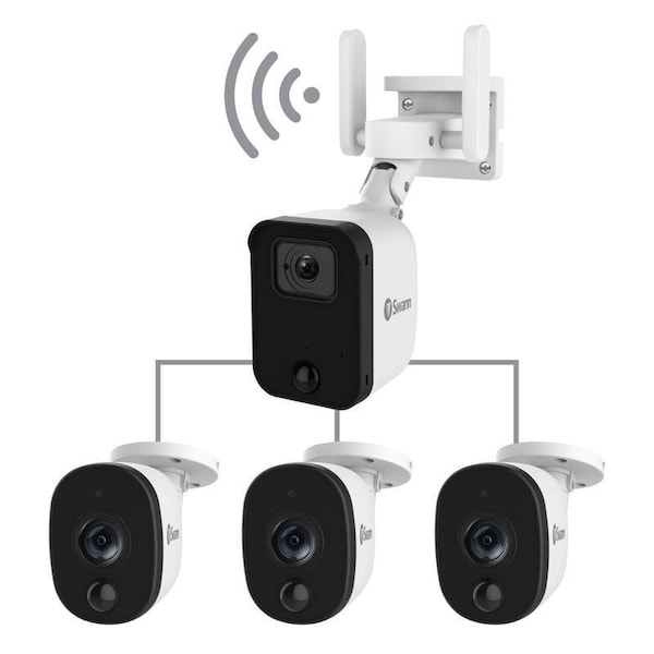 Swan Swann Fourtify Plug-in Indoor and Outdoor Smart-Enabled Security ...