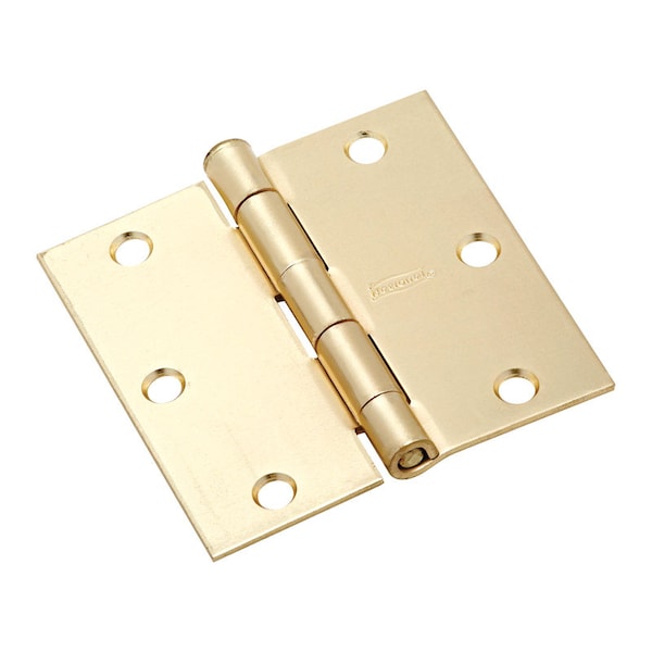 National Hardware 3-1/2 in. L Satin Brass Door Hinge 3 pk N830-332 | Zoro