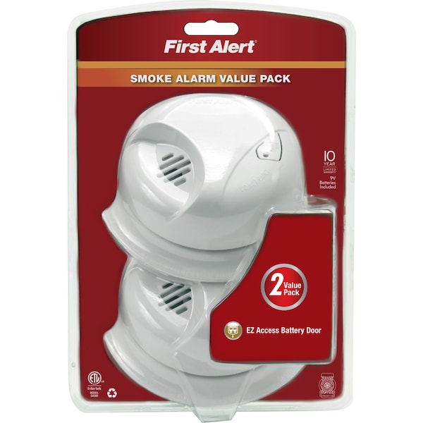 First Alert FIRE ALARM 9V 2PK 1039792 | Zoro