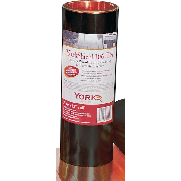 York York 106 TS 12 in. W X 720 in. L Copper Flashing Copper RESYS0212 ...