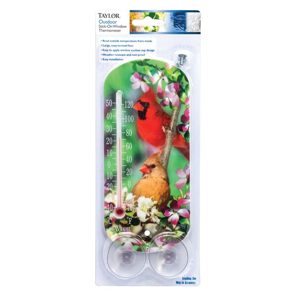 Taylor Bird Design Tube Thermometer Plastic Multicolored 8 in. 5204 | Zoro