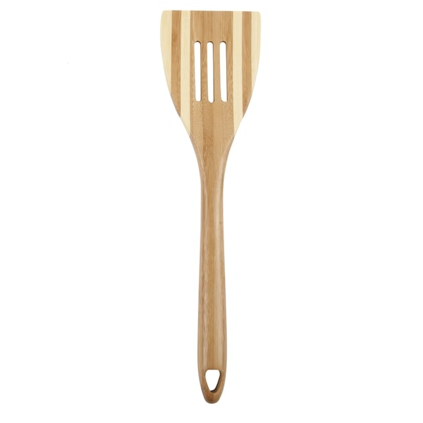 Core Kitchen Pro Chef Beige Bamboo Slotted Spatula L-12.01 W-3.15 H-0. ...