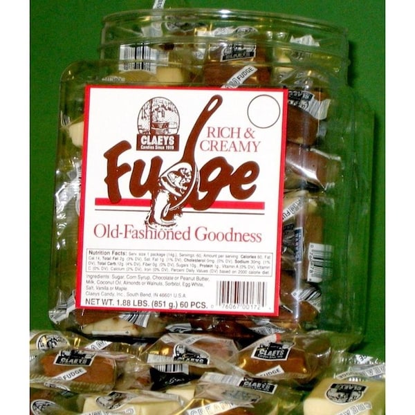 Claeys Candy Claeys Chocolate and Vanilla Fudge Mini Bites 1 pc 060 | Zoro