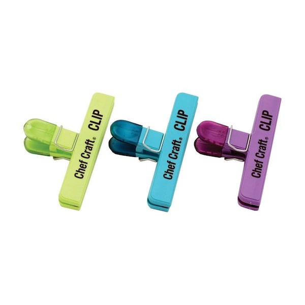 Chef Craft Assorted Colors Plastic Bag Clip 21292 | Zoro
