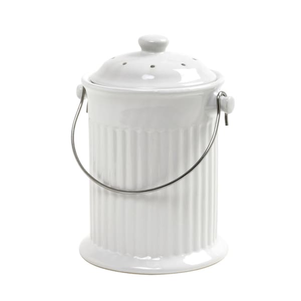 Norpro Norpro Nordic White Ceramic Compost Keeper 1 gal 93 | Zoro